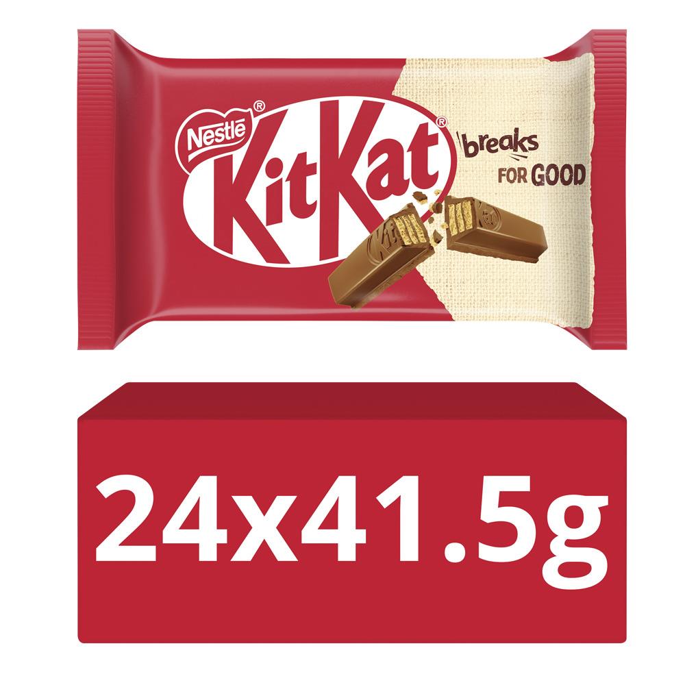 Kit Kat 4 Finger Milk Chocolate Biscuit Bar 24x41.5g – Universal ...
