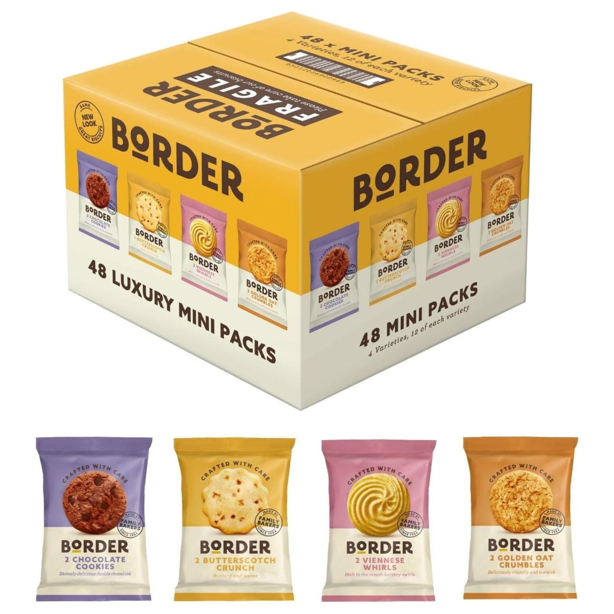 Border Biscuits 48 Packs, Mini Multipacks Biscuits Box 4 Varieties- 1 ...