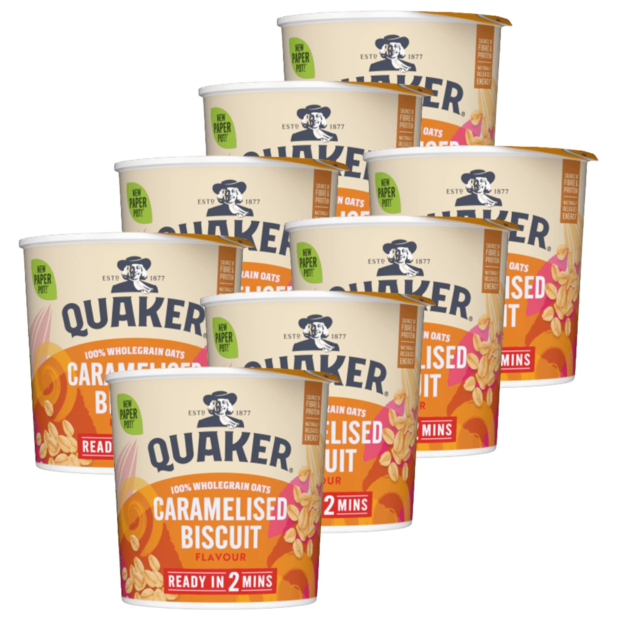 Quaker Oat So Simple Caramelised Biscuit Porridge Pot 8 x 57g ...