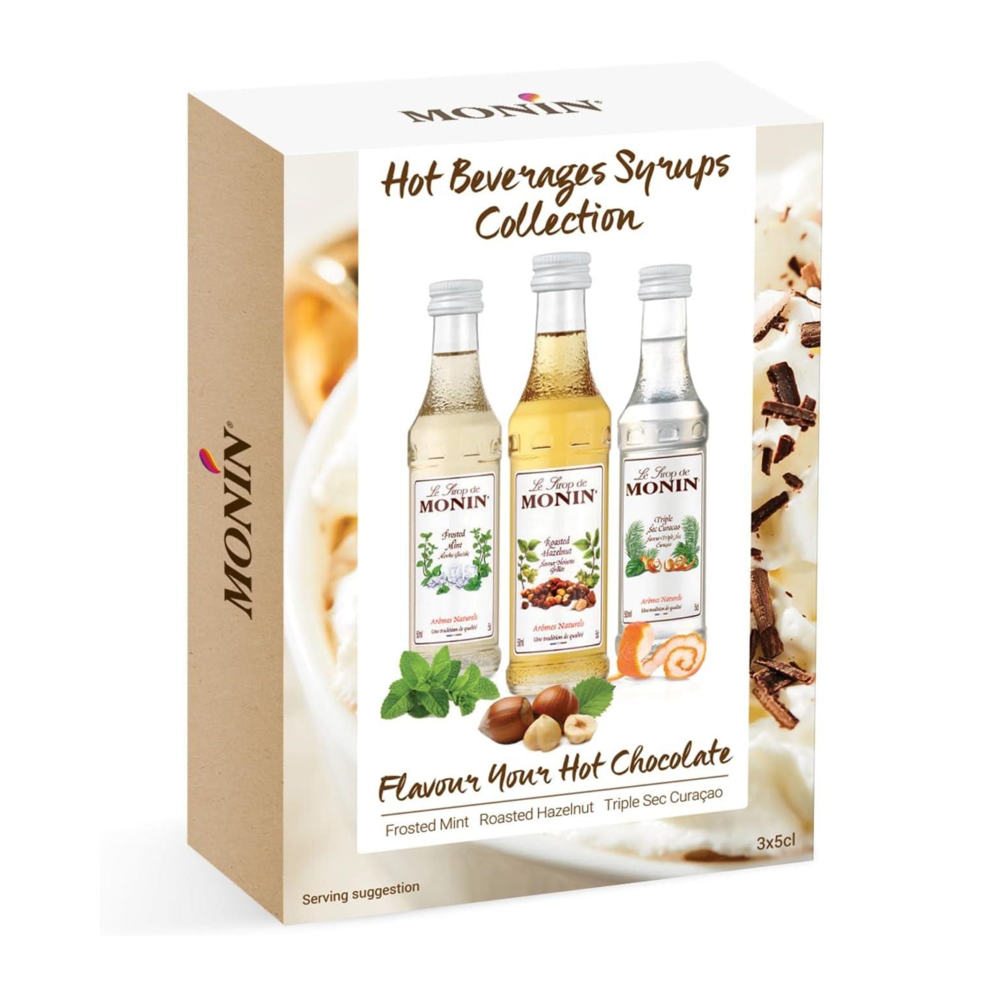 Monin Premium Hot Chocolate Syrup Gift Set (Frosted Mint, Triple Sec C ...