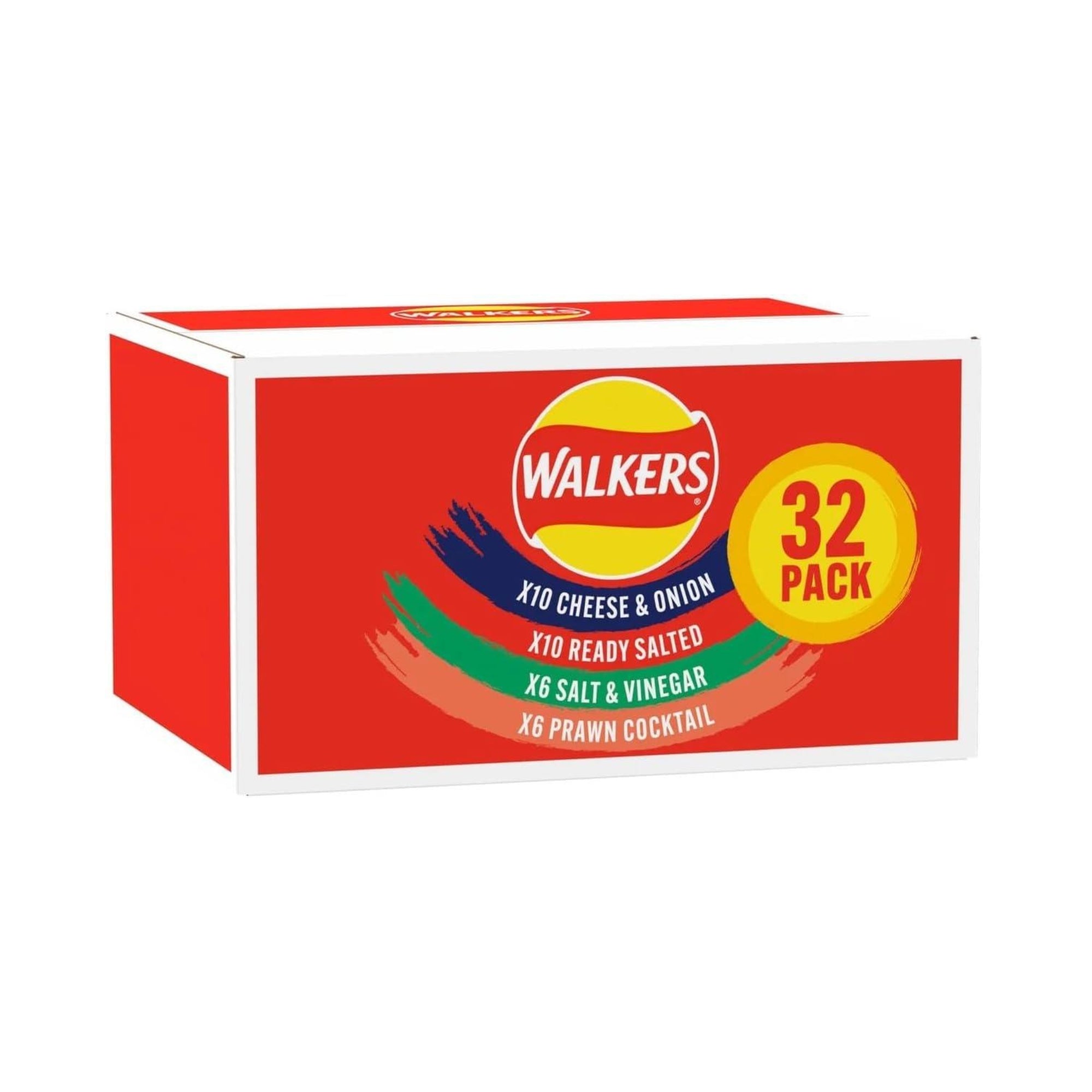 Walkers Variety Multipack Crisps 32x25g – 4 Classic Flavours ...